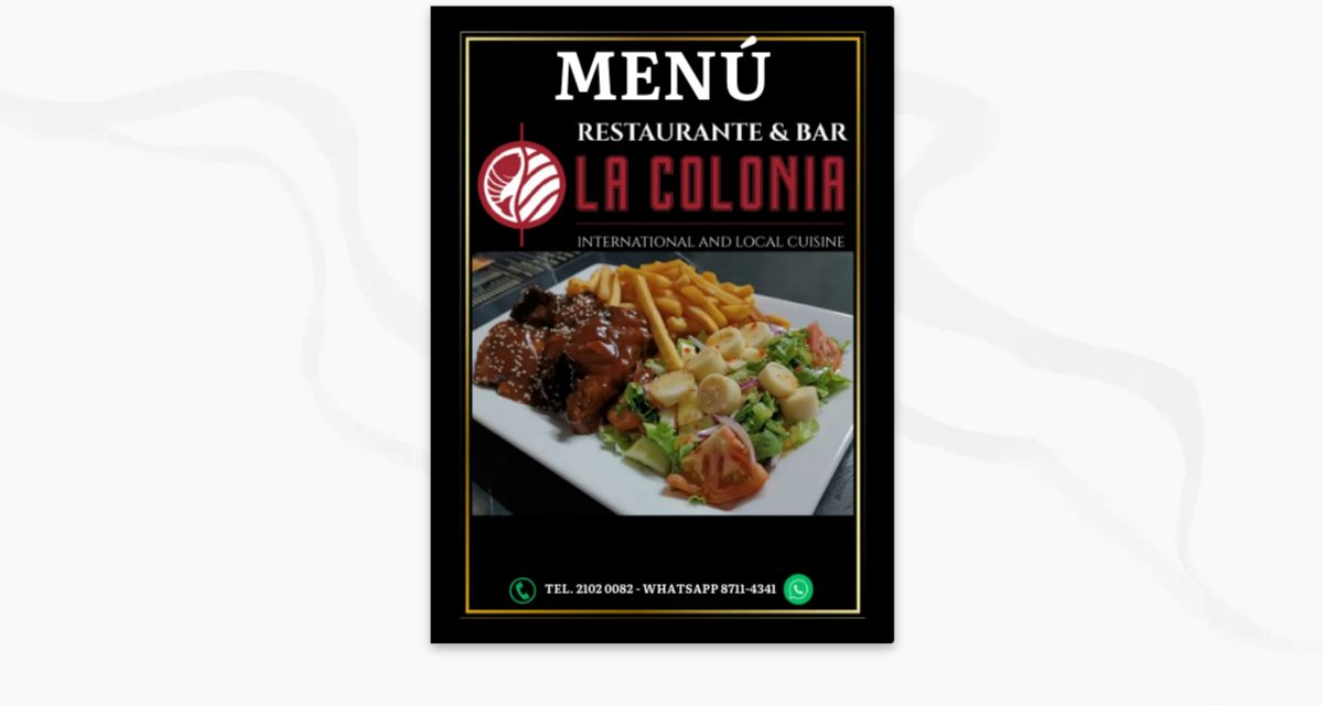 La Colonia Restaurant Uvita. Costa Rica